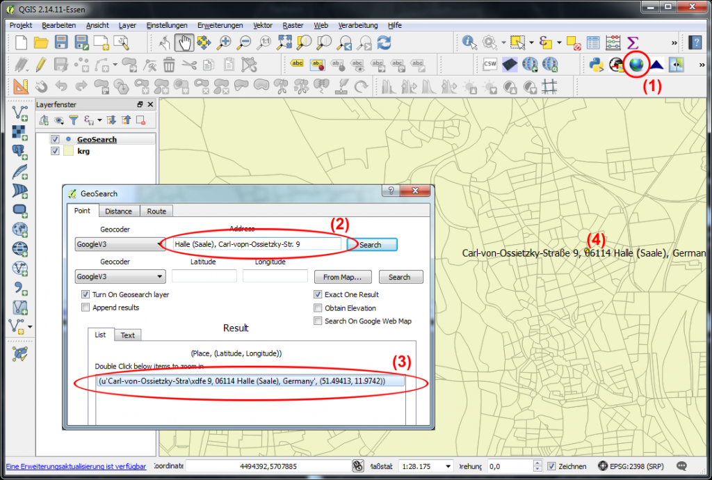 QGIS-Plugin: GeoSearch | #geoObserver