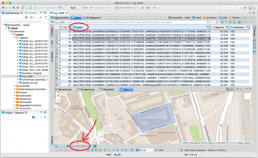DBeaver-Tipp: Map Preview | #geoObserver