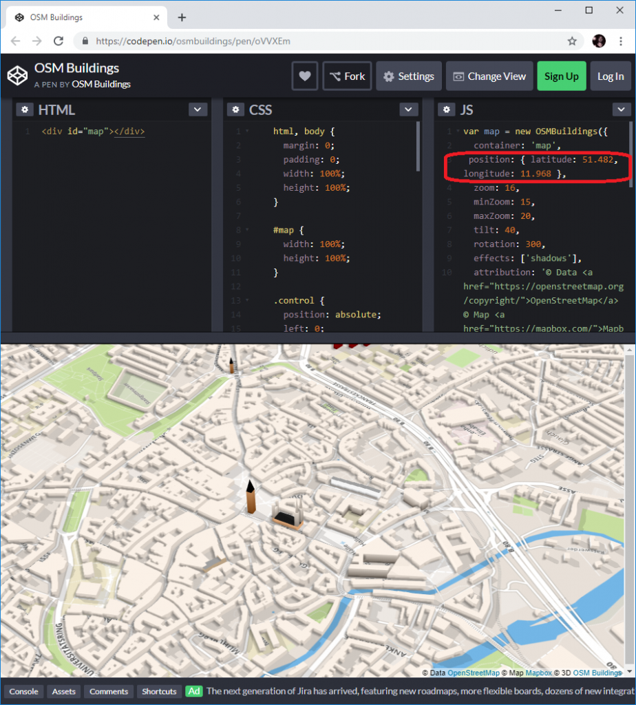 3D-OSMBuildings animiert | #geoObserver