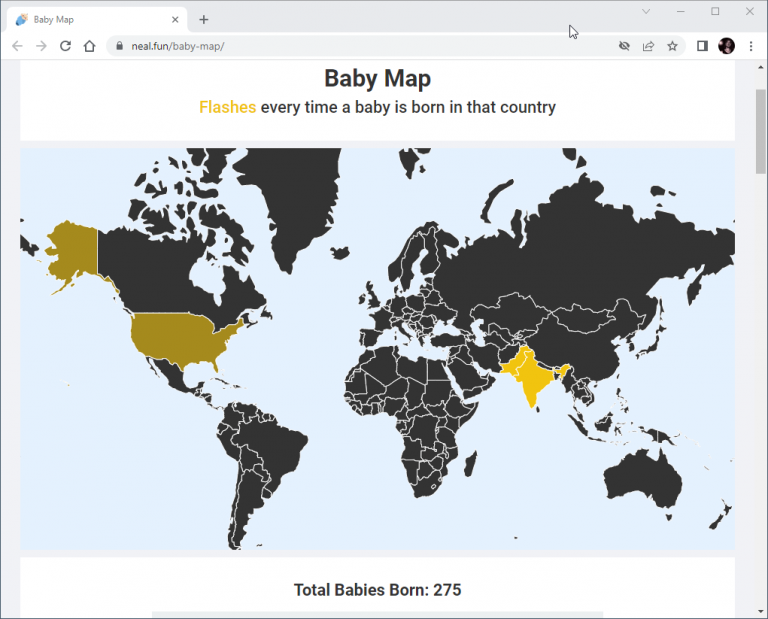 BabyMap: Jede Geburt weltweit ein Blinken! | #geoObserver