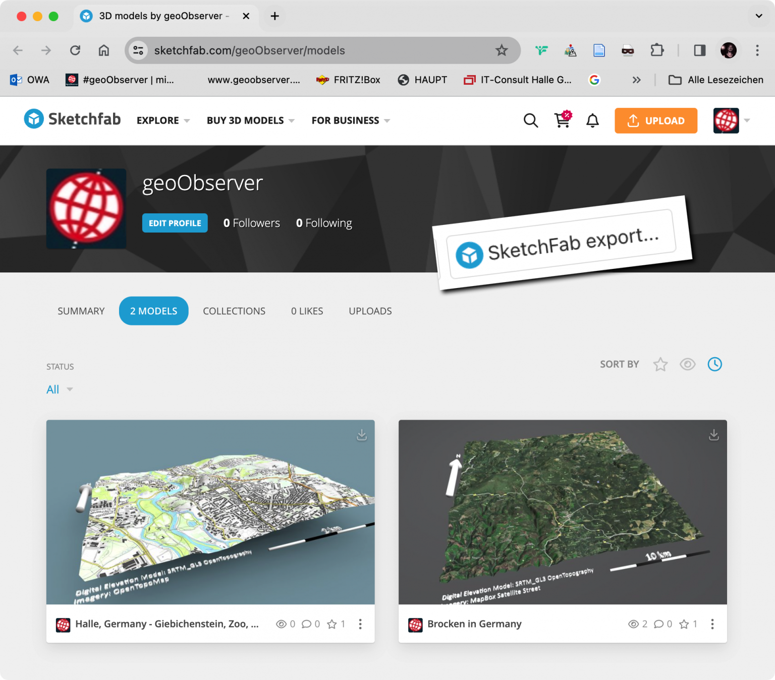 3D gesucht Nr. 2: Sketchfab! | #geoObserver
