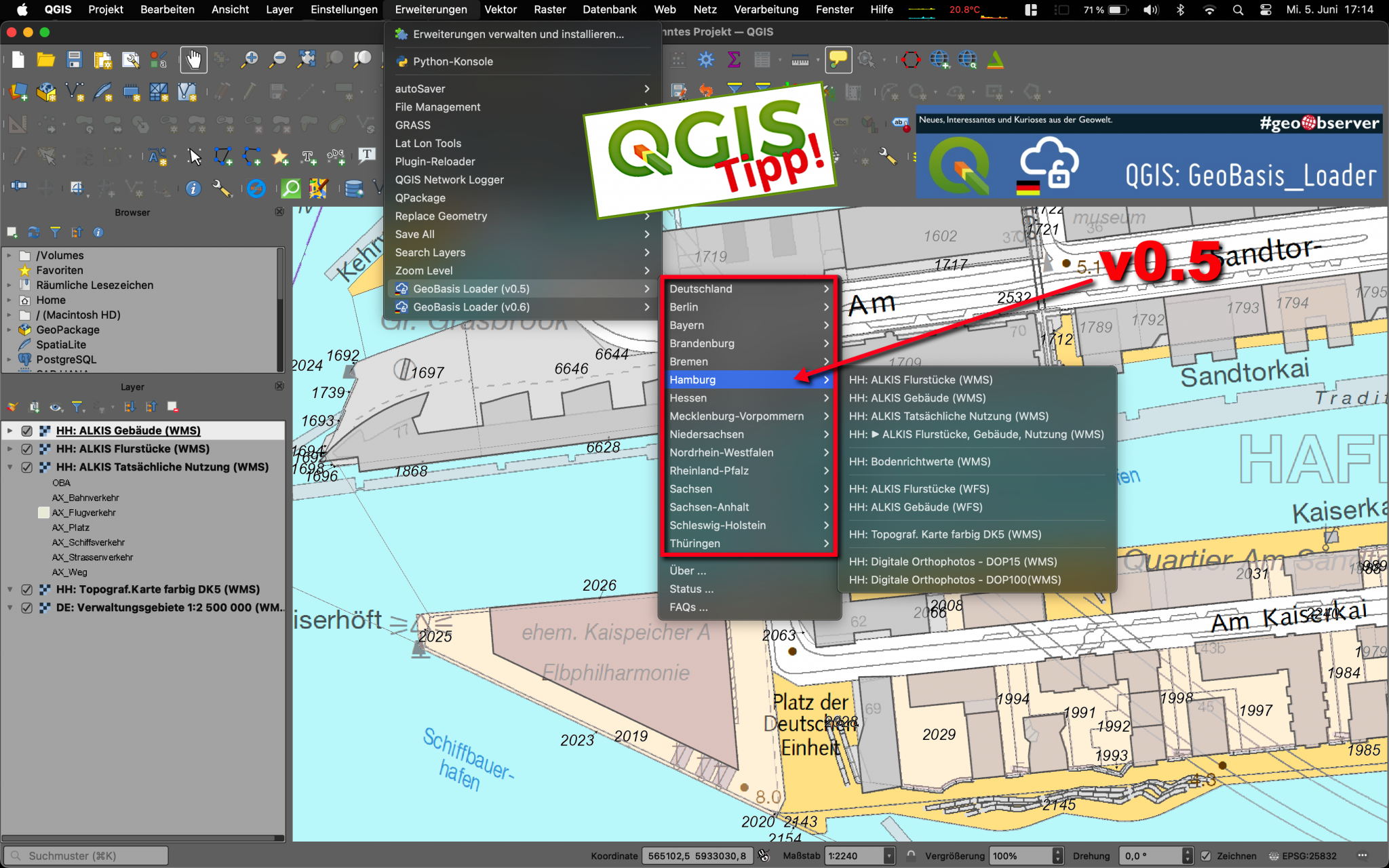 QGIS-Plugin: “GeoBasis_Loader” (GBL) | #geoObserver