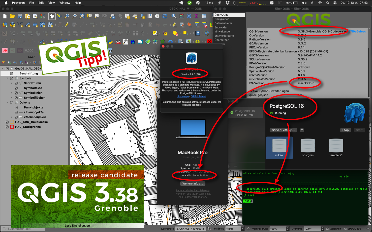 QGIS-Tipp: Downloads für 3.38.3 “Grenoble” verfügbar! Test@MacM1 | # ...