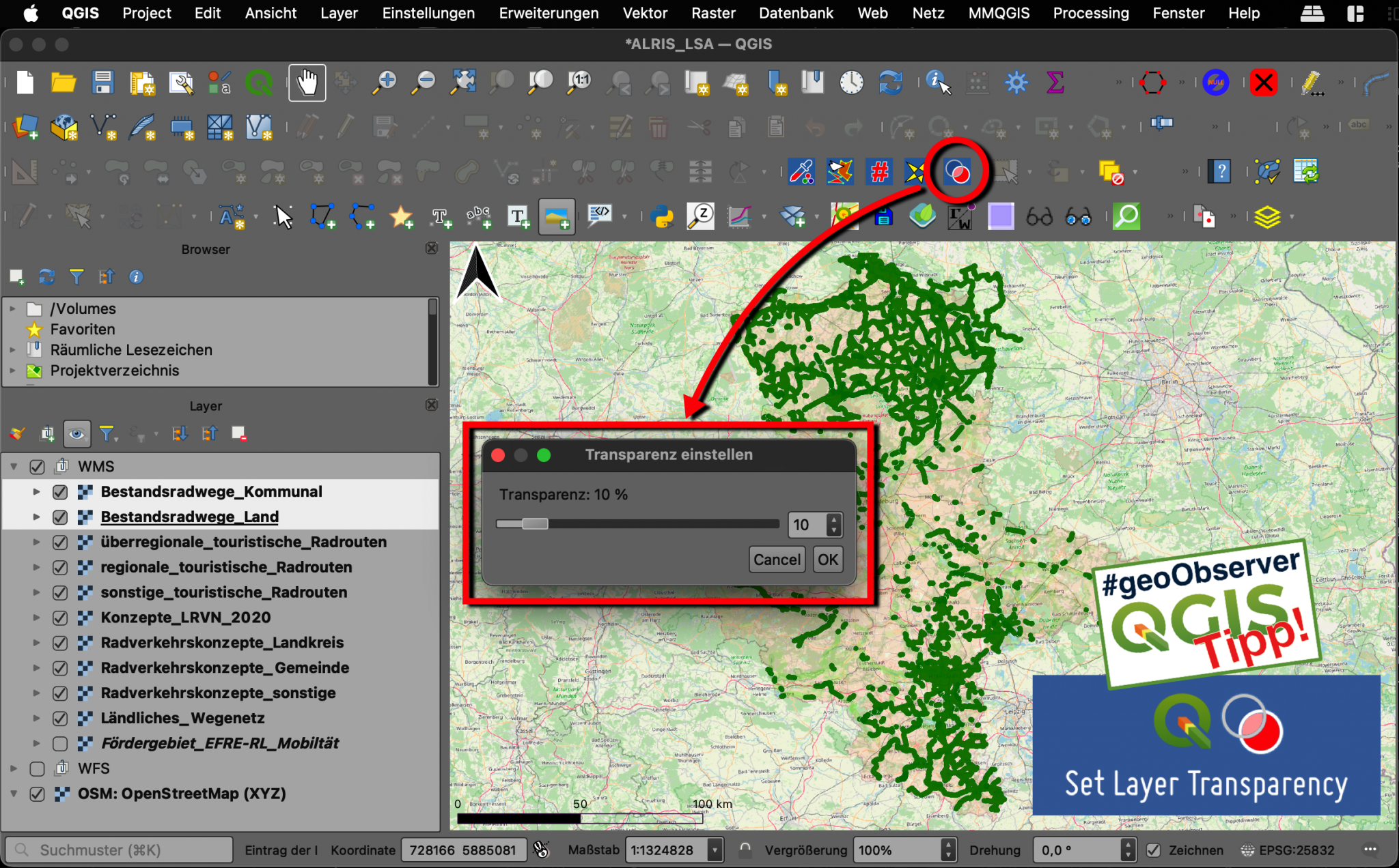 Neues QGIS-Plugin: “Set Layer Transparency” | #geoObserver